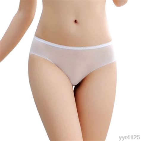 Women Sexy Low Waist Underwear Panties Briefs See Through Ultra Thin Seamless Mesh New Solid