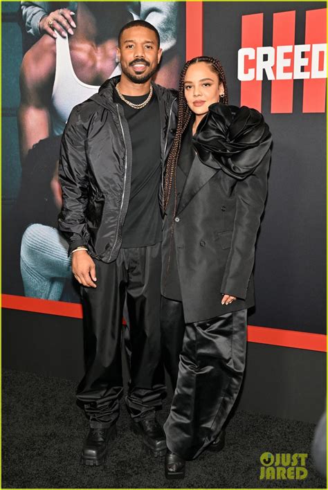 Photo Michael B Jordan Tessa Thompson Creed 3 Atlanta Screening 21