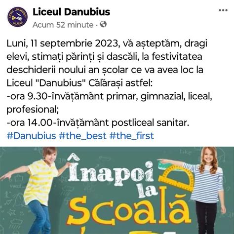 Deschiderea anului școlar 2023 2024 Danubius
