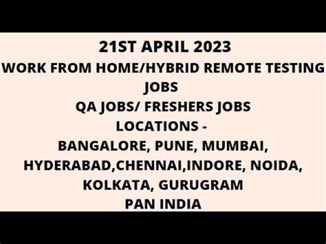 Automation Testing And Manual Testing Jobs St April Qa Jobs