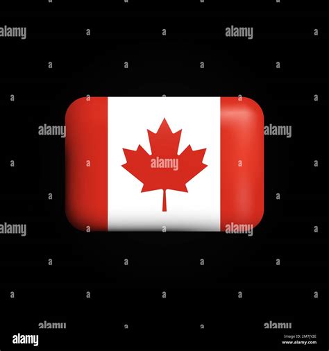 Canada Flag D Icon National Flag Of Canada Vector Illustration Stock
