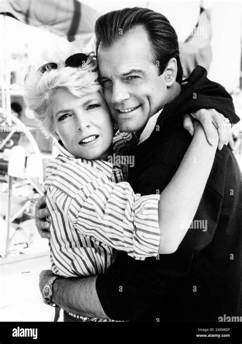 Meredith Baxter Stephen Collins On Set Of The Tv Film A Woman