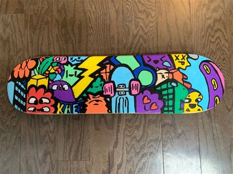 Custom Personalized Doodle Art Skateboard Deck Or Complete Etsy