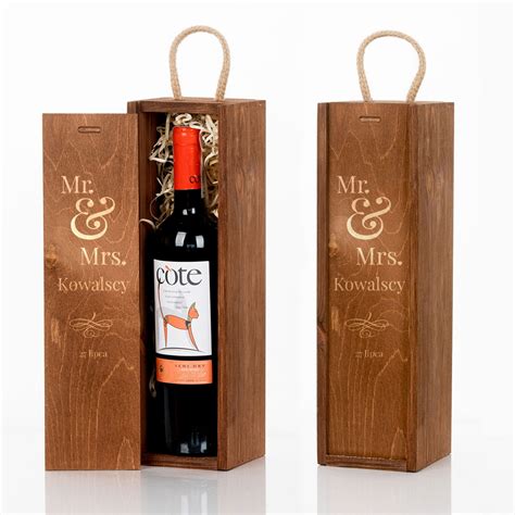 Skrzynka Pude Ko Na Wino Wz R Mr Mrs Fotokowalski Pl