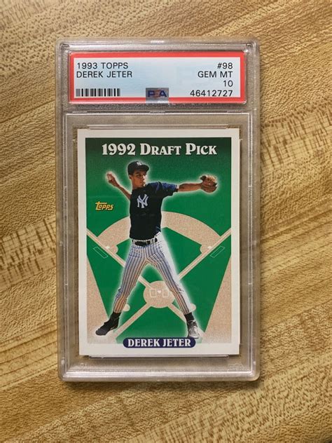 1993 Topps Derek Jeter Rookie Card RC 98 PSA 10 Gem Mint Pop 3211 EBay