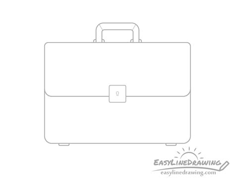 How To Draw A Briefcase In Six Steps EasyLineDrawing