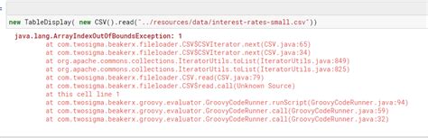 java lang arrayindexoutofboundsexception groovy table · issue 7947 · twosigma beakerx · github