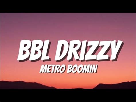 Metro Boomin BBL Drizzy Lyrics YouTube