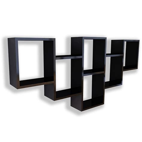 Lea Zidna Polica 6 Otvora 160 8x18x66 4 Crna Emmezeta Webshop