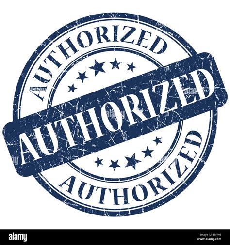Authorized Blue Stamp Stock Photo Alamy
