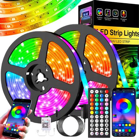 Taśma LED 20M RGB 5050 Bluetooth APLIKACJA ZESTAW LED RGB Sklep