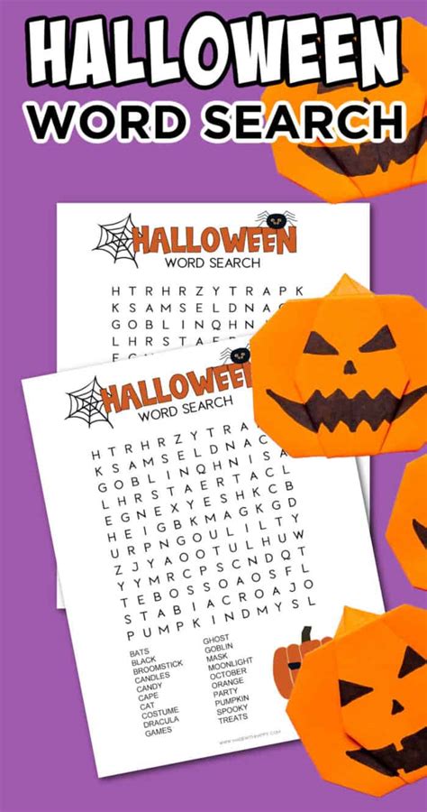 Free Halloween Word Search Printable Made With HAPPY