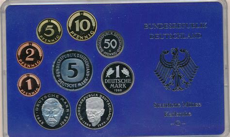 Mark 1988 G Münzen Bundesrepublik Deutschland KMS Kursmünzensatz MA Shops