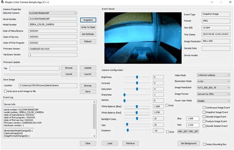 bioptic color camera sdk for windows sample applications zebra technologies