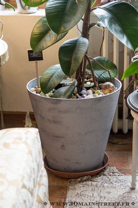 Customiser Un Pot De Fleurs En Plastique Avec L Effet Ciment Action
