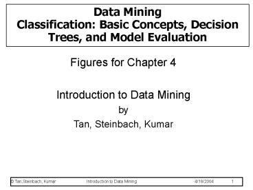 PPT Data Mining Classification Basic Concepts Decision Trees And