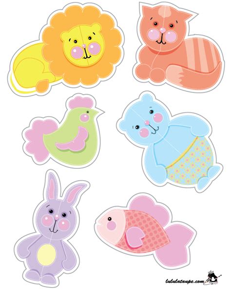 Animaux à découper Lulu la taupe jeux gratuits pour enfants