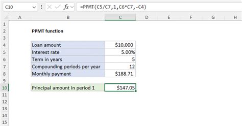 excel ppmt function exceljet