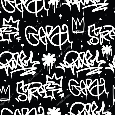 Graffiti Background Seamless Pattern Stock Vector Image By Vanzyst