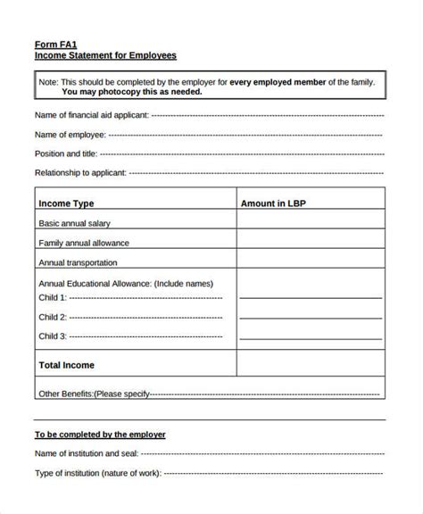FREE 15 Employee Statement Forms In PDF Ms Word