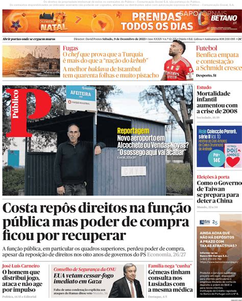 P Blico Dez Jornais E Revistas Sapo Pt Ltima Hora E