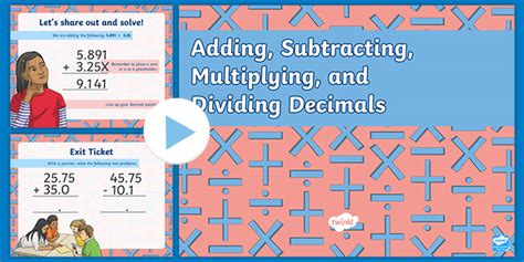 adding subtracting multiplying and dividing decimals powerpoint