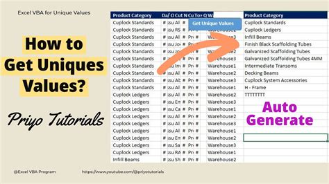 How To Get Unique Values In Excel Vba Find Unique Values In Excel