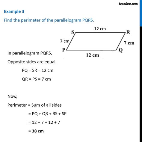 perimeter of parallelogram