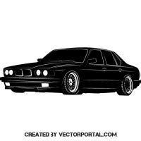 BMW Car Graphics Ai Royalty Free Stock SVG Vector