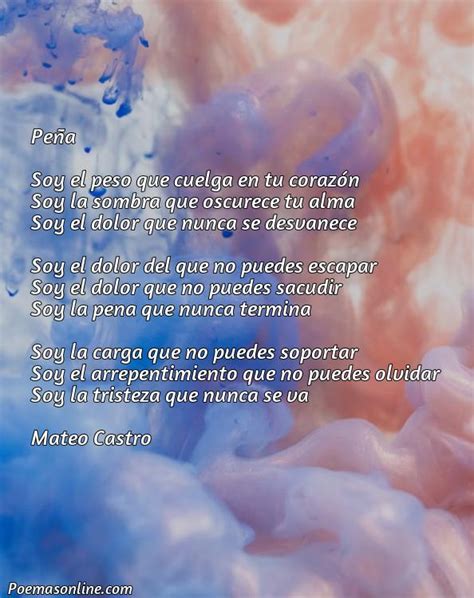 Cinco Mejores Poemas Sobre La Pena Poemas Online