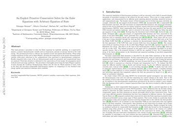 An Explicit Primitive Conservative Solver For The Euler Equations With