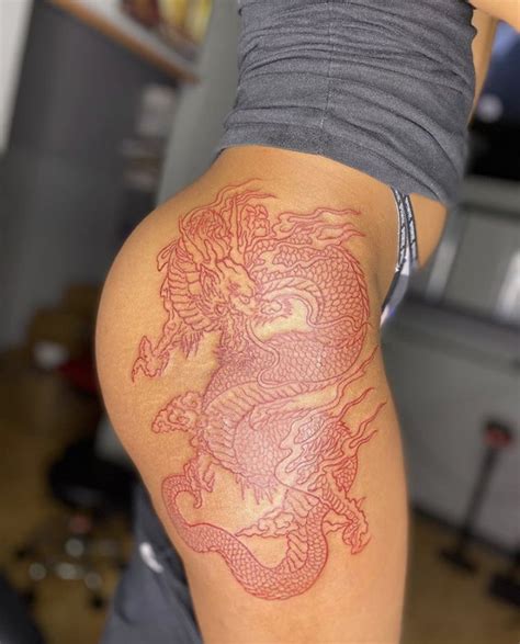 Red Dragon Tattoos On Thigh Printable Calendars AT A GLANCE