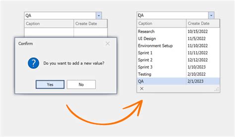 RepositoryItemLookUpEditBase ProcessNewValue Event WinForms Controls
