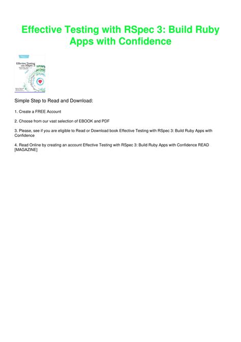 ppt pdf effective testing with rspec 3 build ruby apps with confidence powerpoint