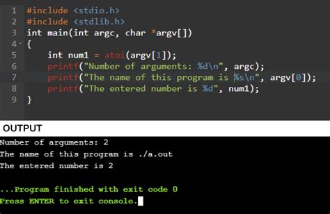 Command Line Arguments In C
