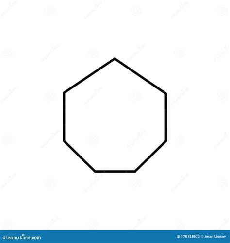 Icono Del Heptagon Elemento De Figura Geométrica Para Concepto Móvil Y
