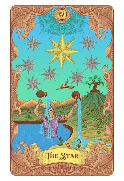 La ilustración del tarot de las estrellas Archivo PSD Premium