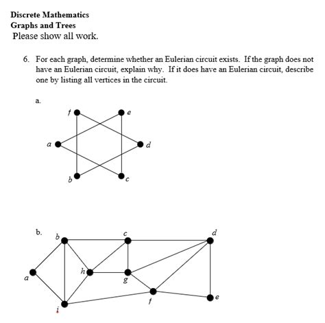 solved discrete mathematics graphs and trees please show all