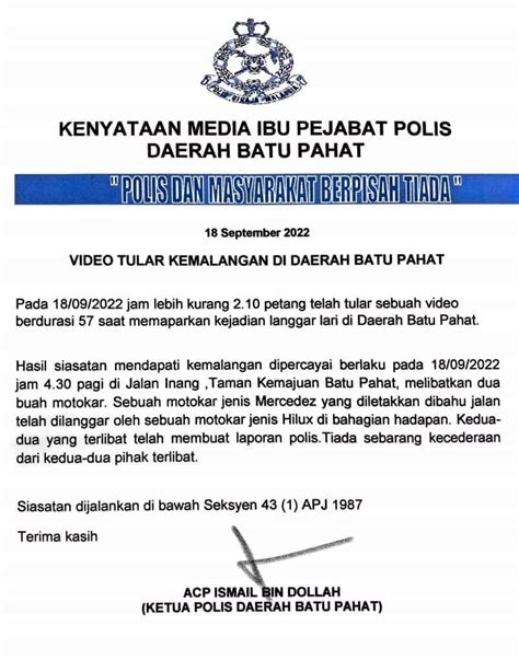 Polis Diraja M Sia On Twitter Isu Tular Kenyataan Media Ketua Polis