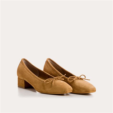 Ballerines à Talon Femme Cuir Velours FETICHE Reqins