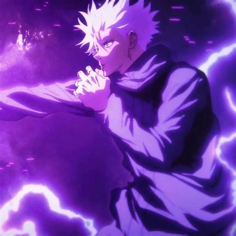 Gojo Satoru Pfp Fighting Purple Aesthetic Aesthetic Art Aesthetic
