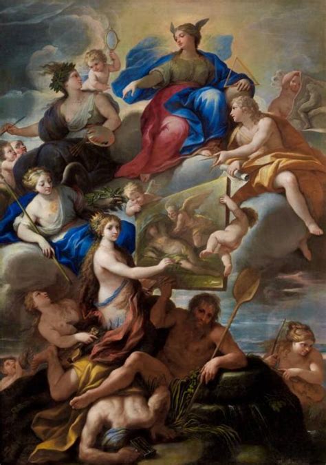 Allegory Of Knowledge And The Visual Arts Crowning Parthenope The