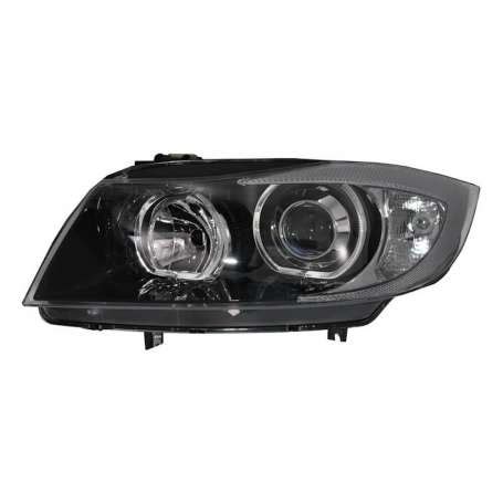 2x Phares avant noirs angel eyes BMW Série 3 E90 E91 05 08