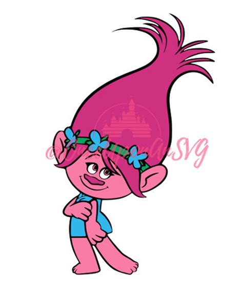 Poppy Troll Svg SVG Cut File For Cricut Silhouette Troll Etsy