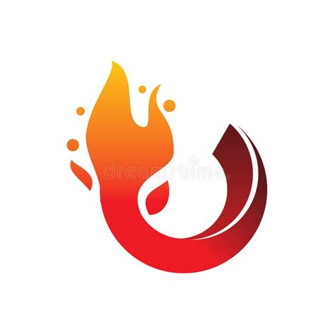 Diseño Del Logotipo De La Forma De Movimiento De Llama De Fuego De