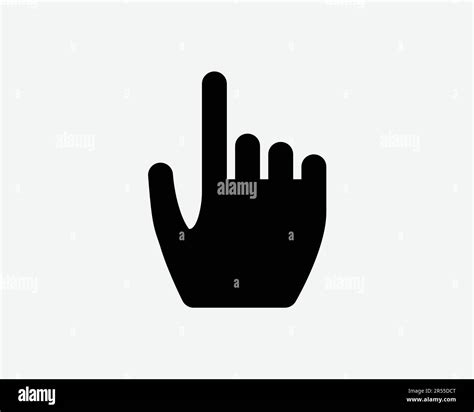 Finger Point Icon Cursor Click Hand Pointer Press Push Touch Tap Mouse