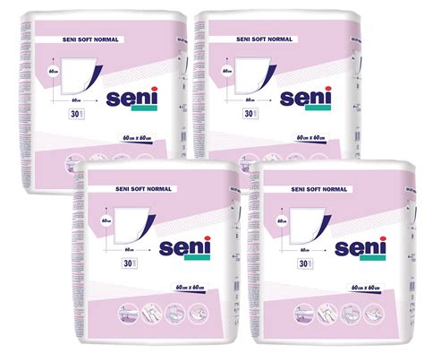 Seni Soft Normal Bettunterlagen 60x60 cm Flocken 120 Stück