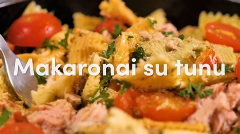 Makaronai su tunu Receptų receptai YouTube