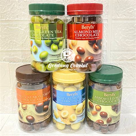 Jual Beryl S Beryls Crunchy Assorted Almond Green Tea Milk White