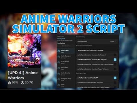 NEW ANIME WARRIORS SIMULATOR 2 OP ROBLOX SCRIPT AUTO FARM AUTO